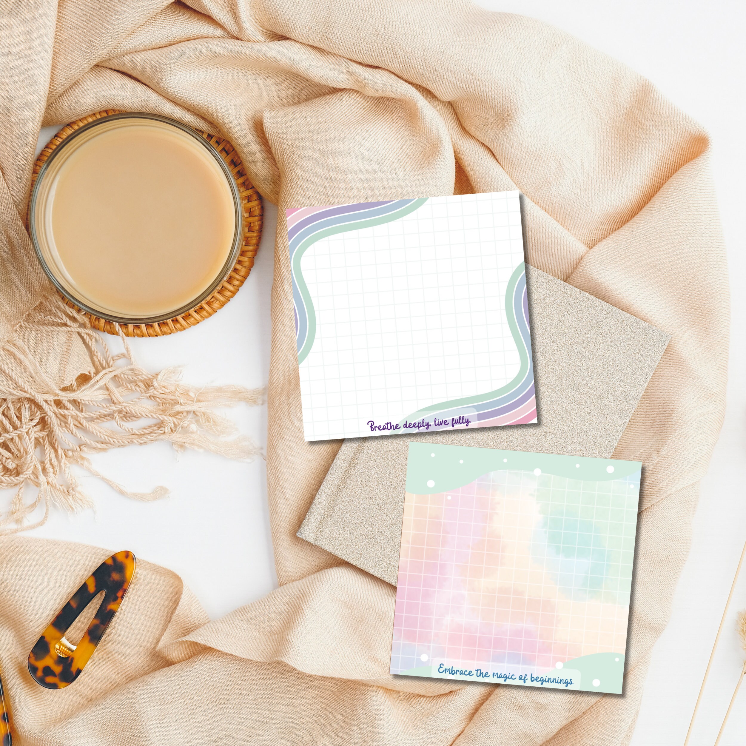 Printable Memo Pad , Pastel Positive Memo Printable Notepad , Positive ...