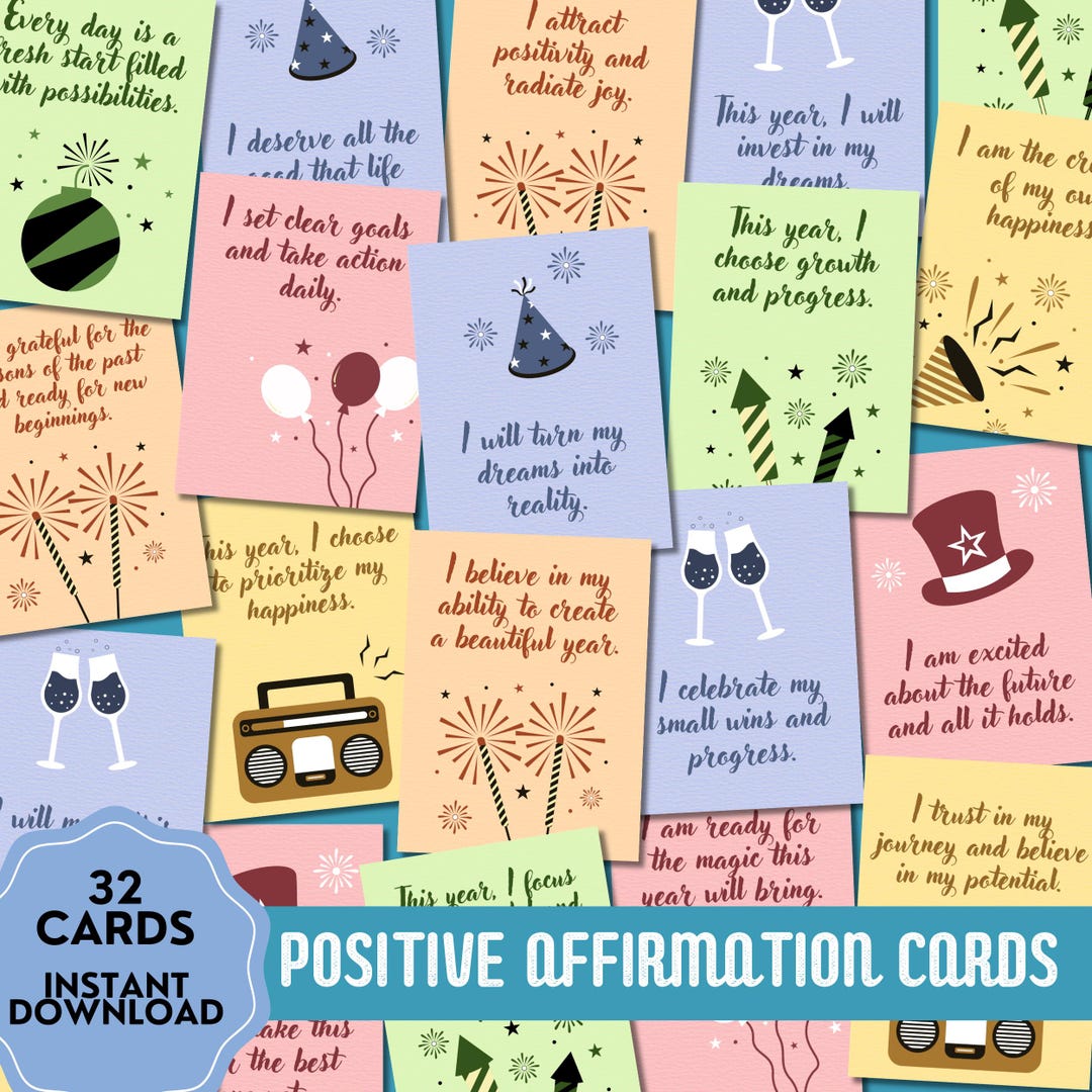 New Year Printable, Positive Affirmation Cards, Positive Printable ...