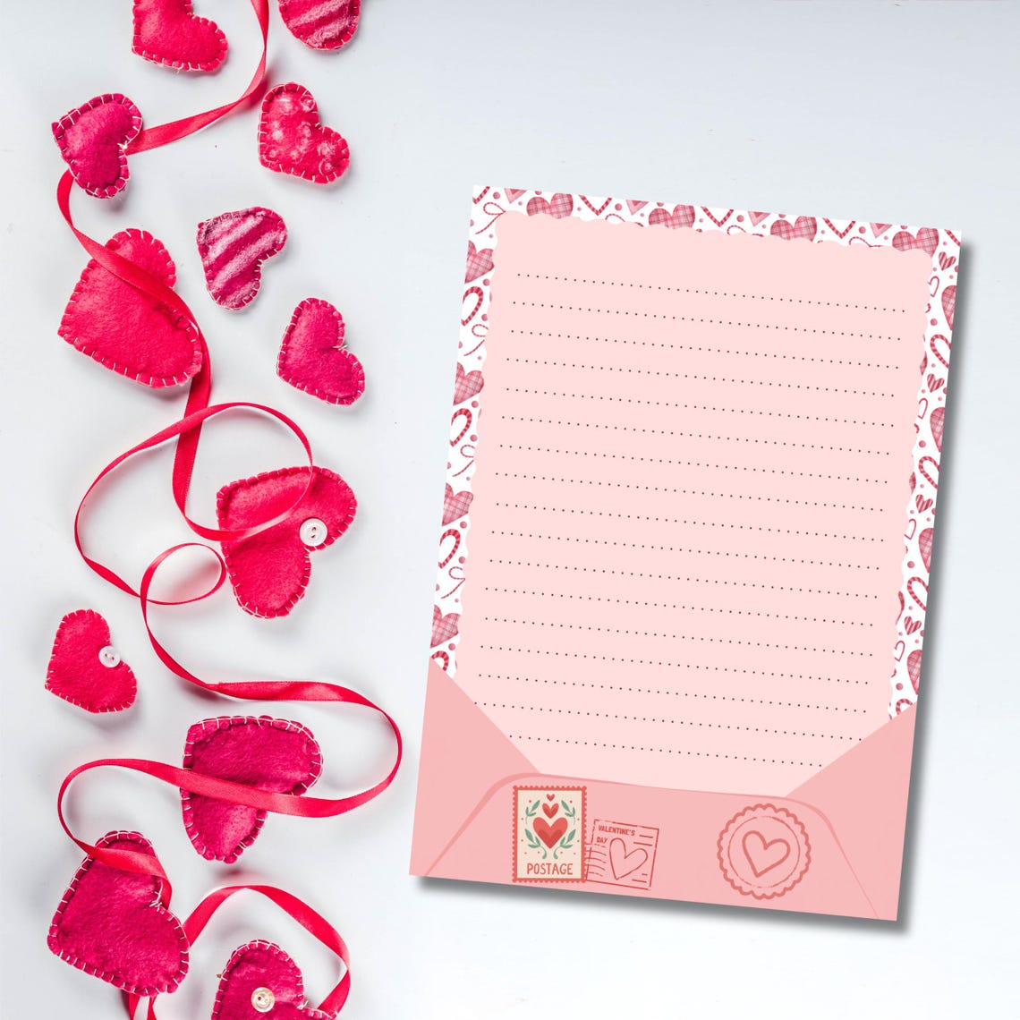 Love Letter, Valentines Notepad, Valentines Day Print, Positive ...
