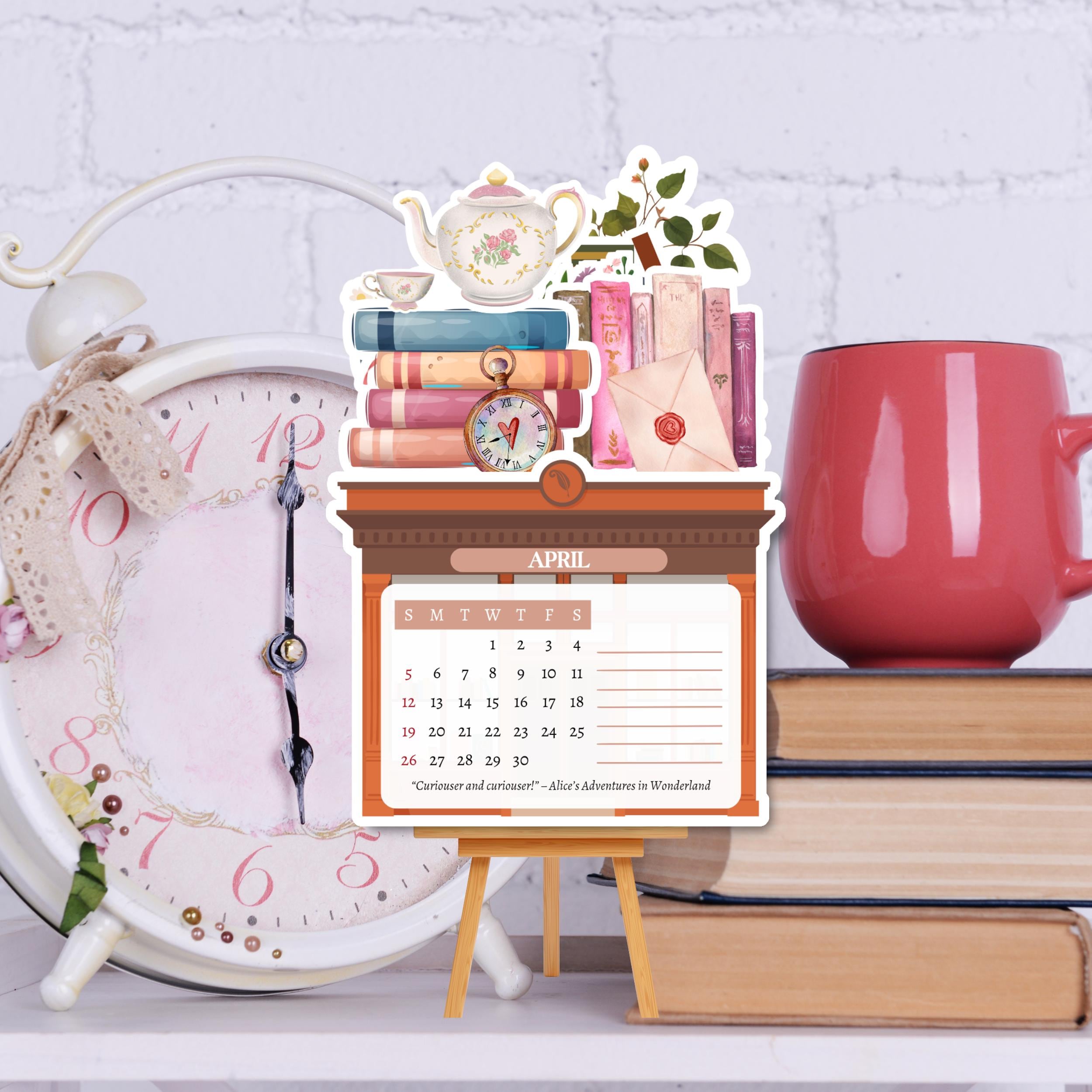 2026 Calendar, Book Lover Calendar, Printable Calendar, Cute Calendar ...