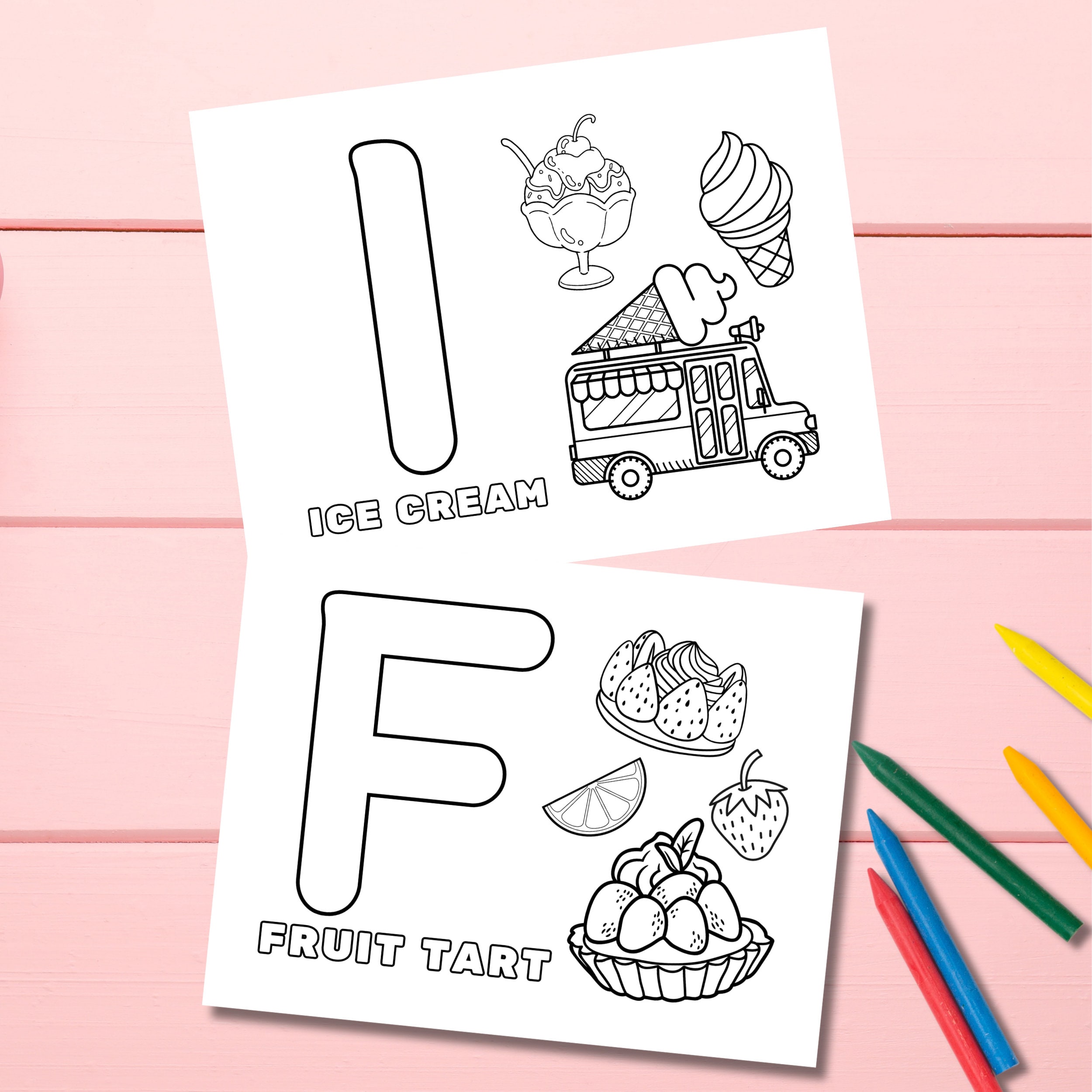 Alphabet Coloring Pages Dessert , Printable Worksheets for Kids ...