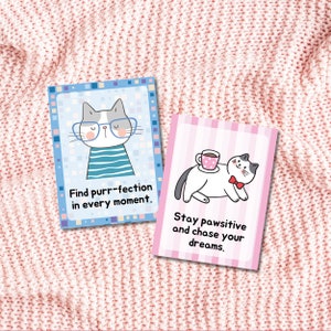Positive Affirmation Cards Cute Cat Printable for Children, Quotes Back ...