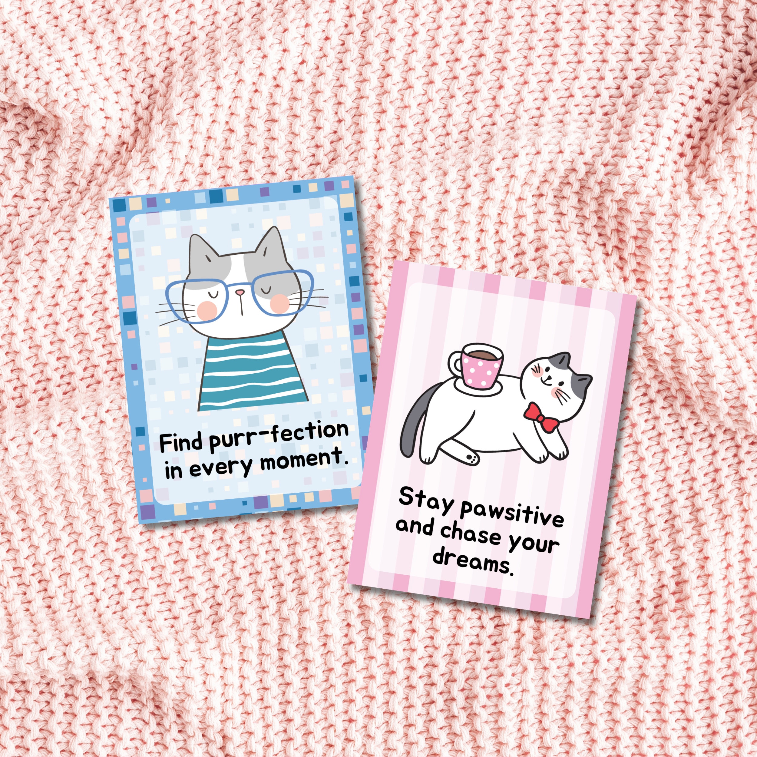 Positive Affirmation Cards Cute Cat Printable for Children, Quotes Back ...