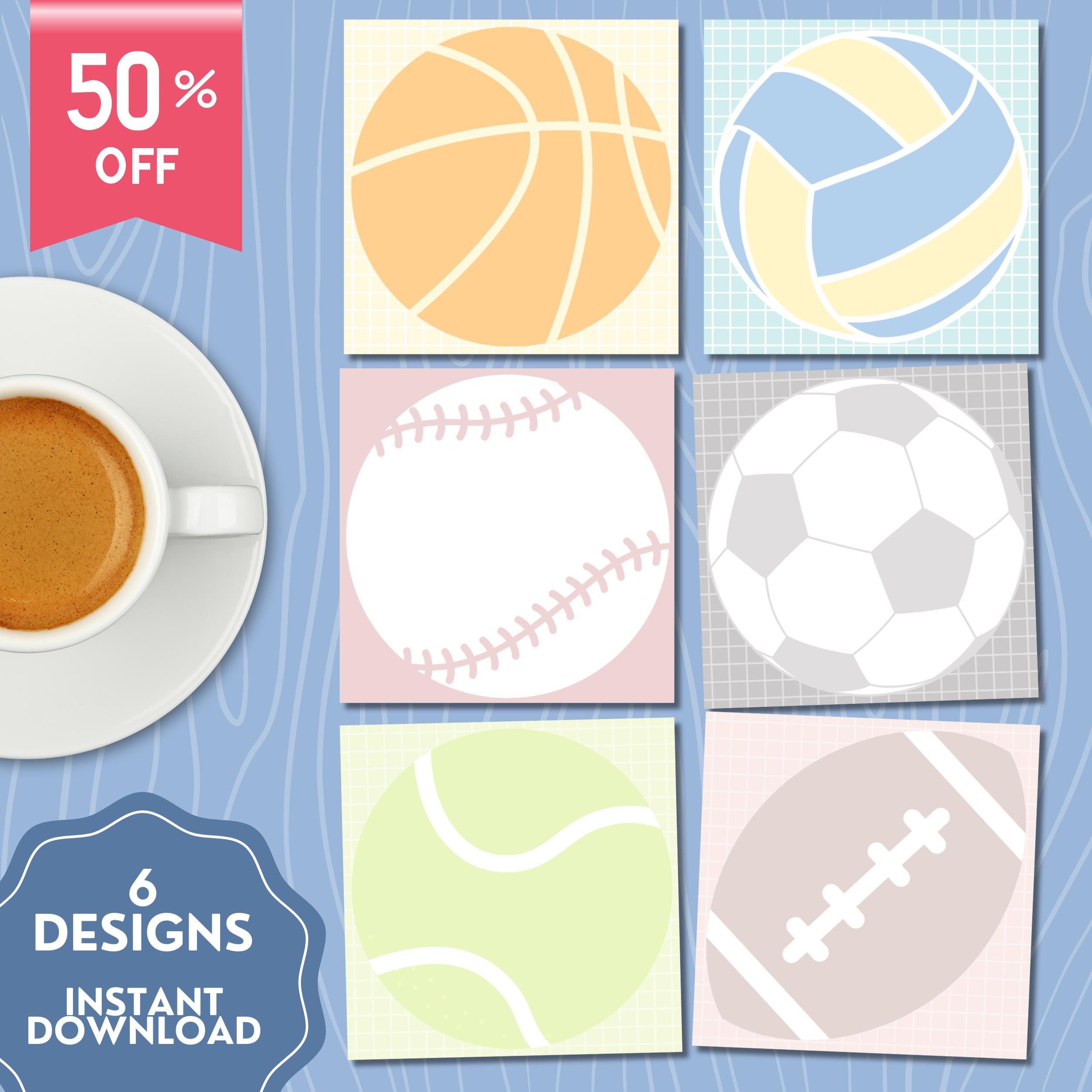 Ball Notepad, Printable Notepad, Cute Stationery, Kawaii Memo, Sticky ...