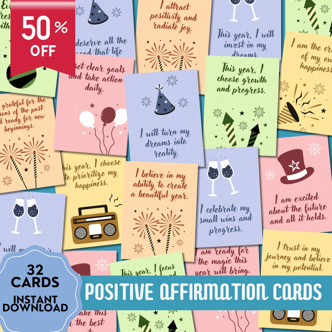 New Year Printable, Positive Affirmation Cards, Positive Printable ...