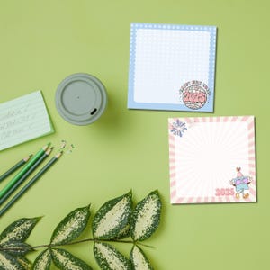 2025 Notepad, Retro New Year, 2025 Memo, Printable Notepad, Kawaii Memo ...