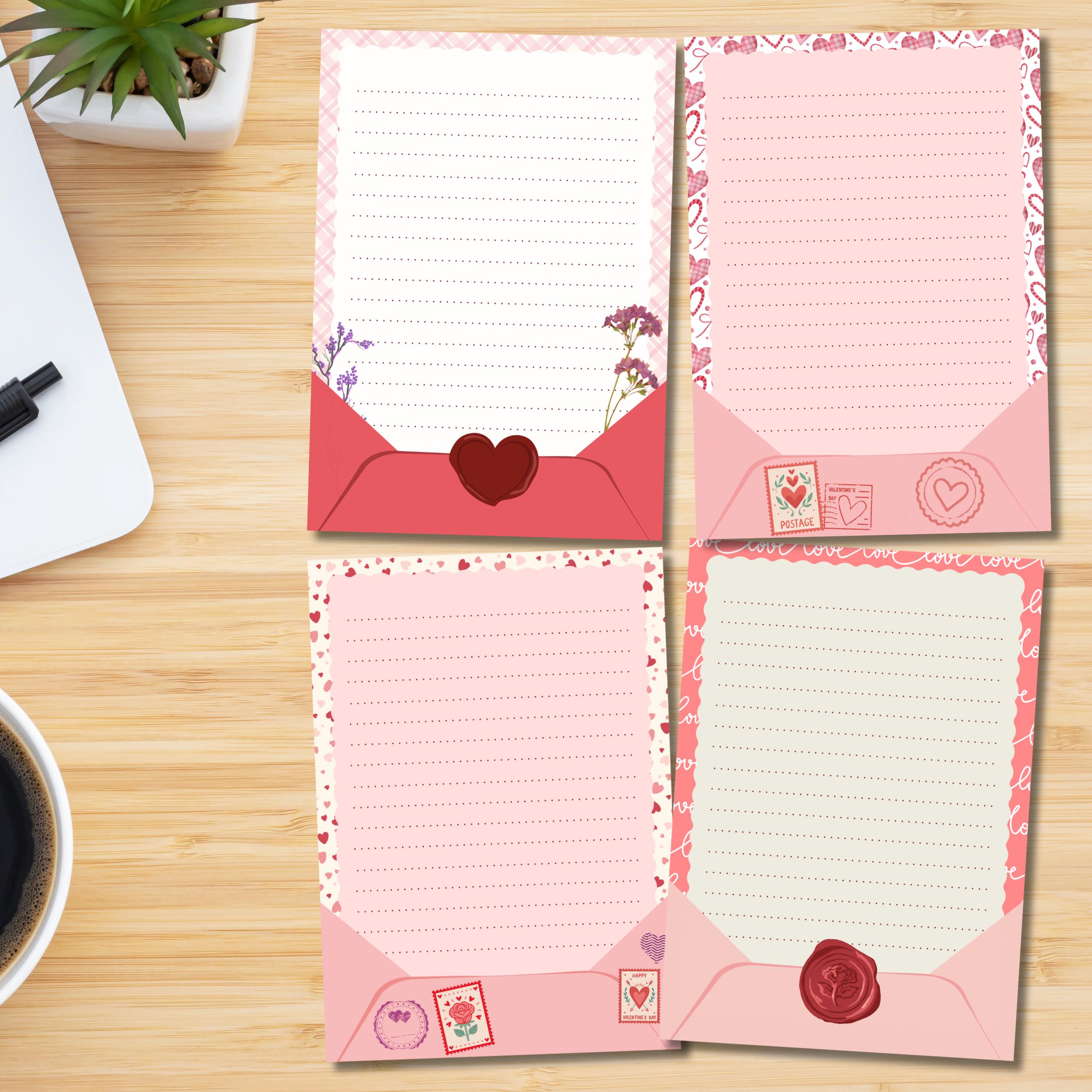 Love Letter, Valentines Notepad, Valentines Day Print, Positive ...