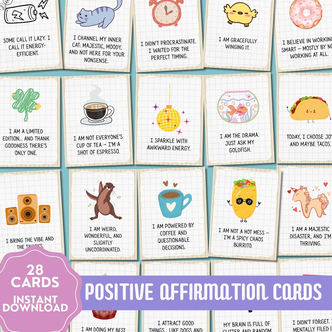 Funny Affirmations, Positive Affirmation Cards, Positive Printable ...