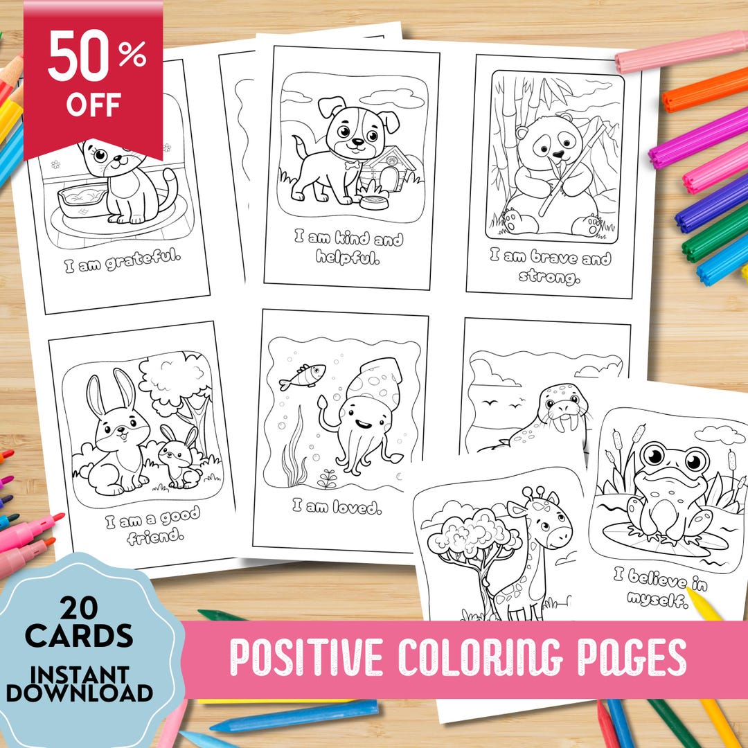 Printable Coloring Pages, Positive Affirmation, Positive Quotes, Kids ...