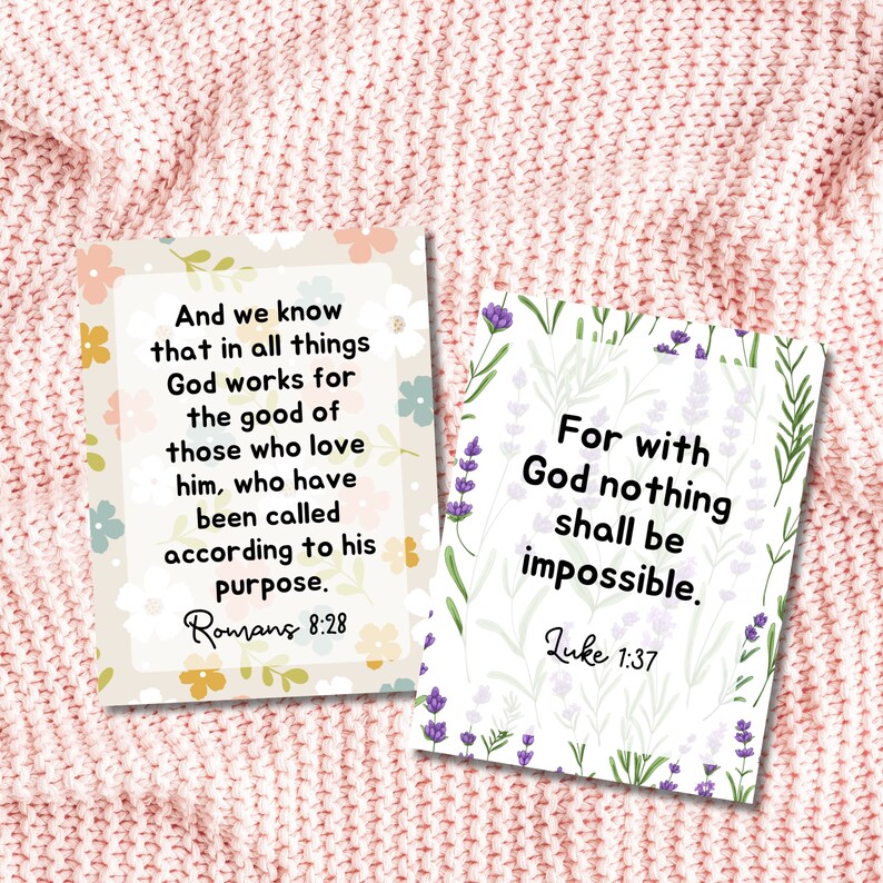 Bible Verses Positive Affirmation Cards Printable, Christian Motivation ...