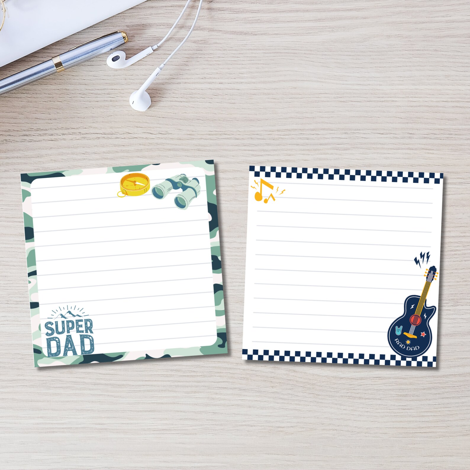 Fathers Day Notepad, Dad Printable Notepad, Printable Stationery, Cool ...