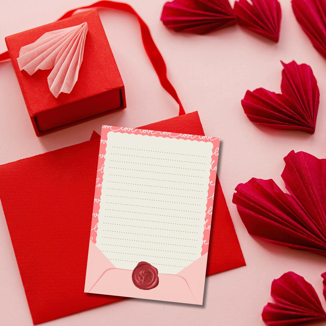 Love Letter, Valentines Notepad, Valentines Day Print, Positive ...