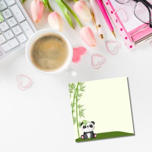 Panda Notepad, Printable Notepad, Cute Stationery, Kawaii Memo, Animal ...