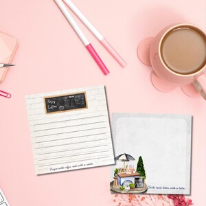 Coffee Shop Notepad, Printable Notepad, Coffee Lover Gift, Printable ...