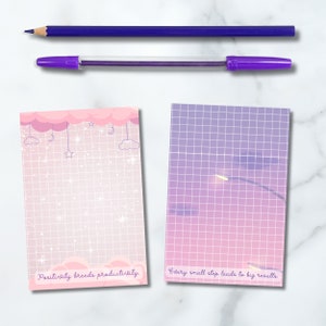 Printable Memo Pad, Lofi Printable Notepad, Positive Affirmation ...