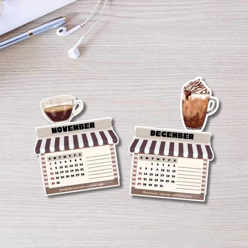 Coffee Calendar, Printable Calendar, Cute Calendar, Calendar 2026 ...