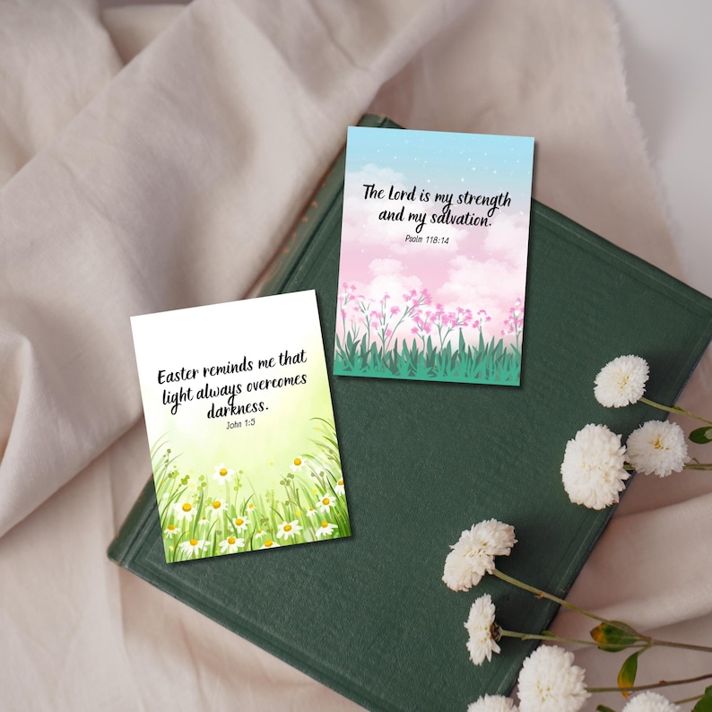Easter Christian Affirmations, Bible Verses, Positive Affirmation Cards ...