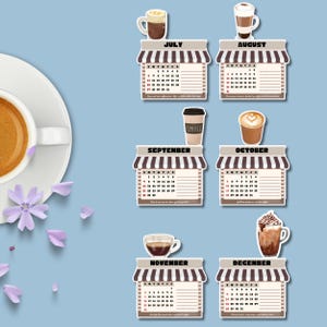 Coffee Calendar, Printable Calendar, Cute Calendar, Calendar 2025 ...