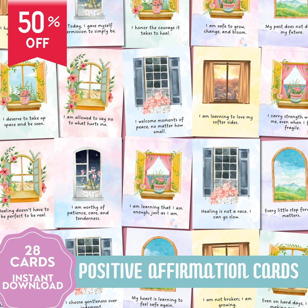 Healing Affirmation Cards, Positive Affirmation Cards, Positive Quotes ...