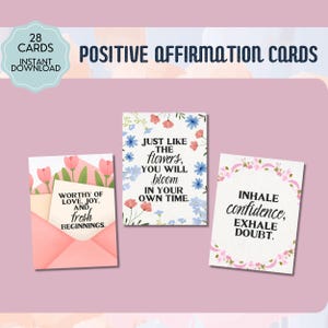 Spring Positive Affirmation Cards, Affirmation Cards Printable, Mental ...
