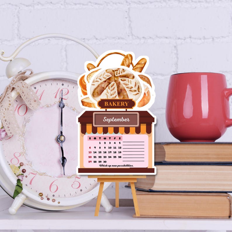 2026 Calendar, Bakery Calendar, Printable Calendar, Cute Calendar, Cute ...