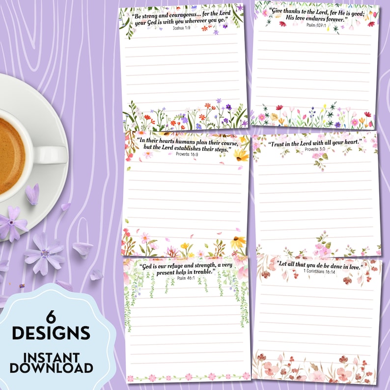 Christian Notepad, Printable Notepad, Kawaii Memo, Bible Verses Notepad ...