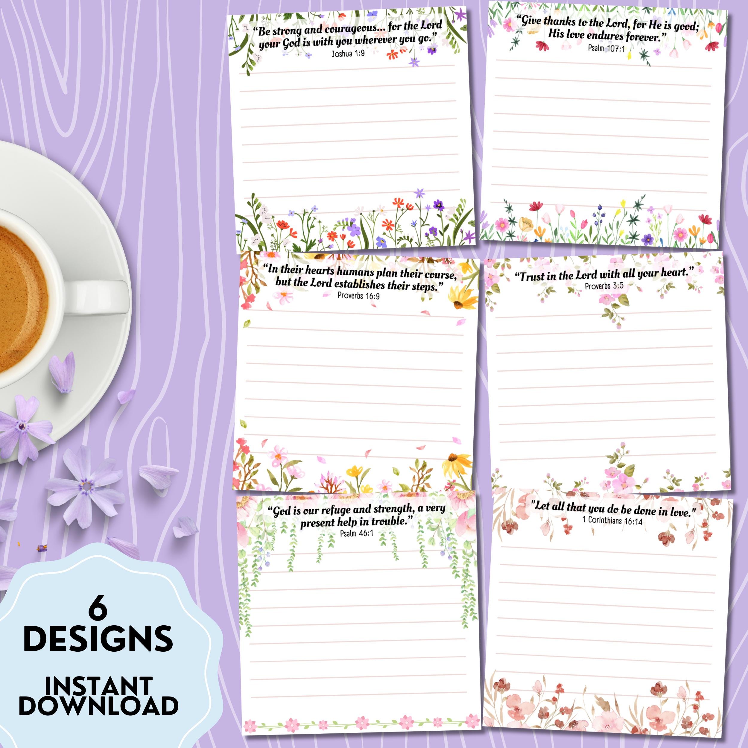 Christian Notepad, Printable Notepad, Kawaii Memo, Bible Verses Notepad ...