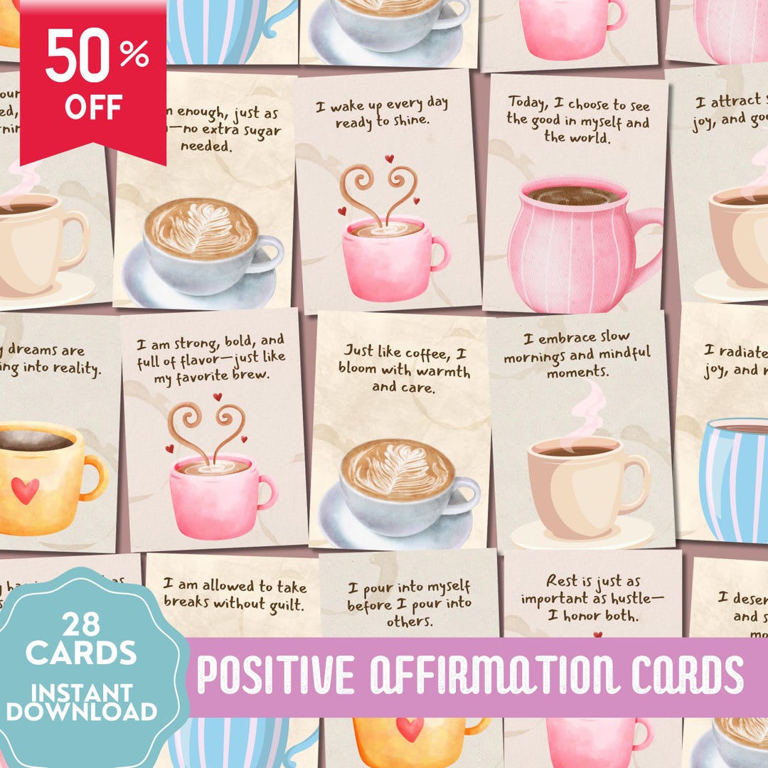 Coffee Affirmation, Positive Affirmation Cards, Affirmation Cards ...