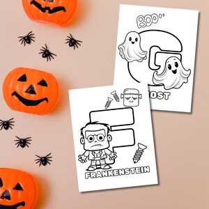 Halloween Alphabet Coloring Pages, Printable Worksheets for Kids ...