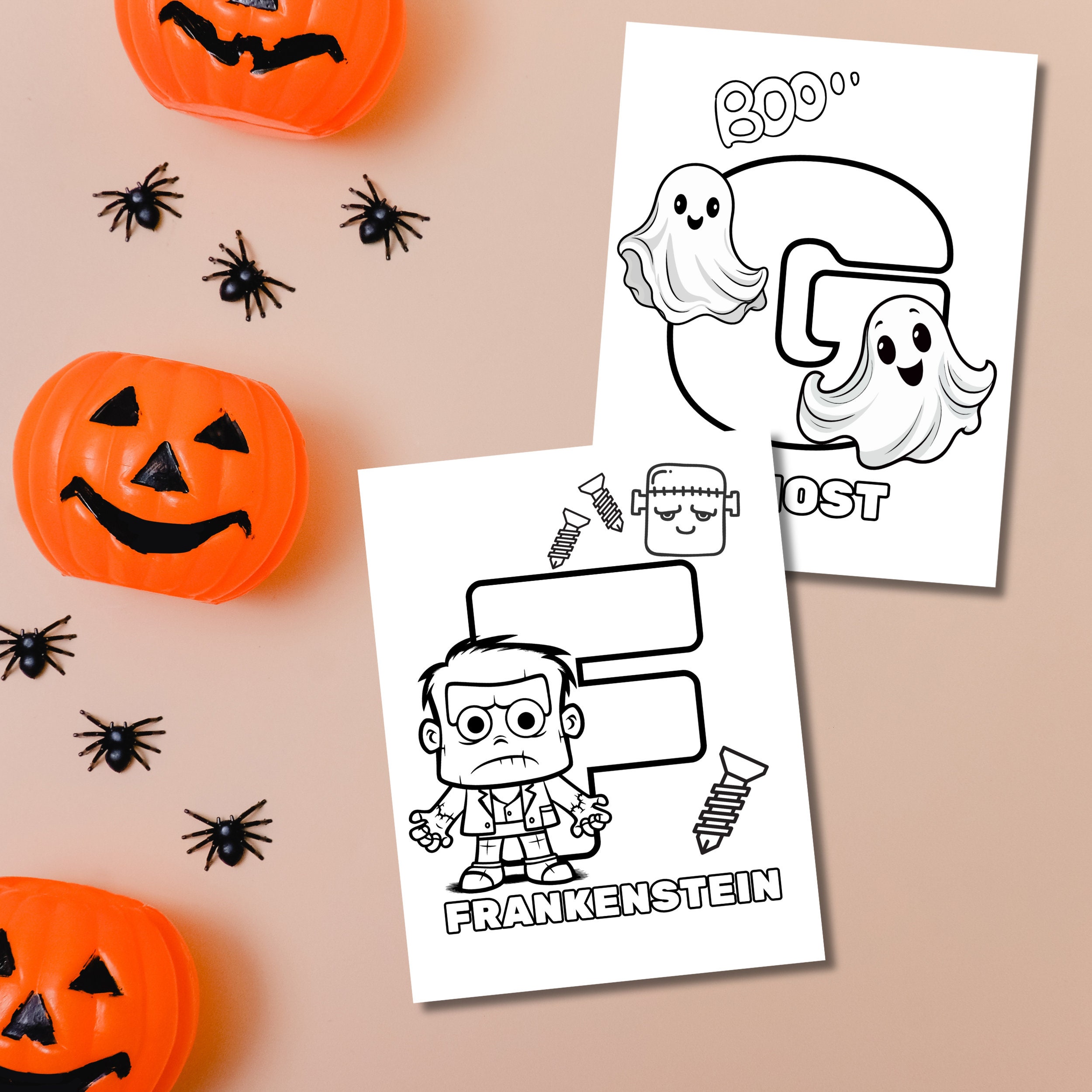 Halloween Alphabet Coloring Pages, Printable Worksheets for Kids ...