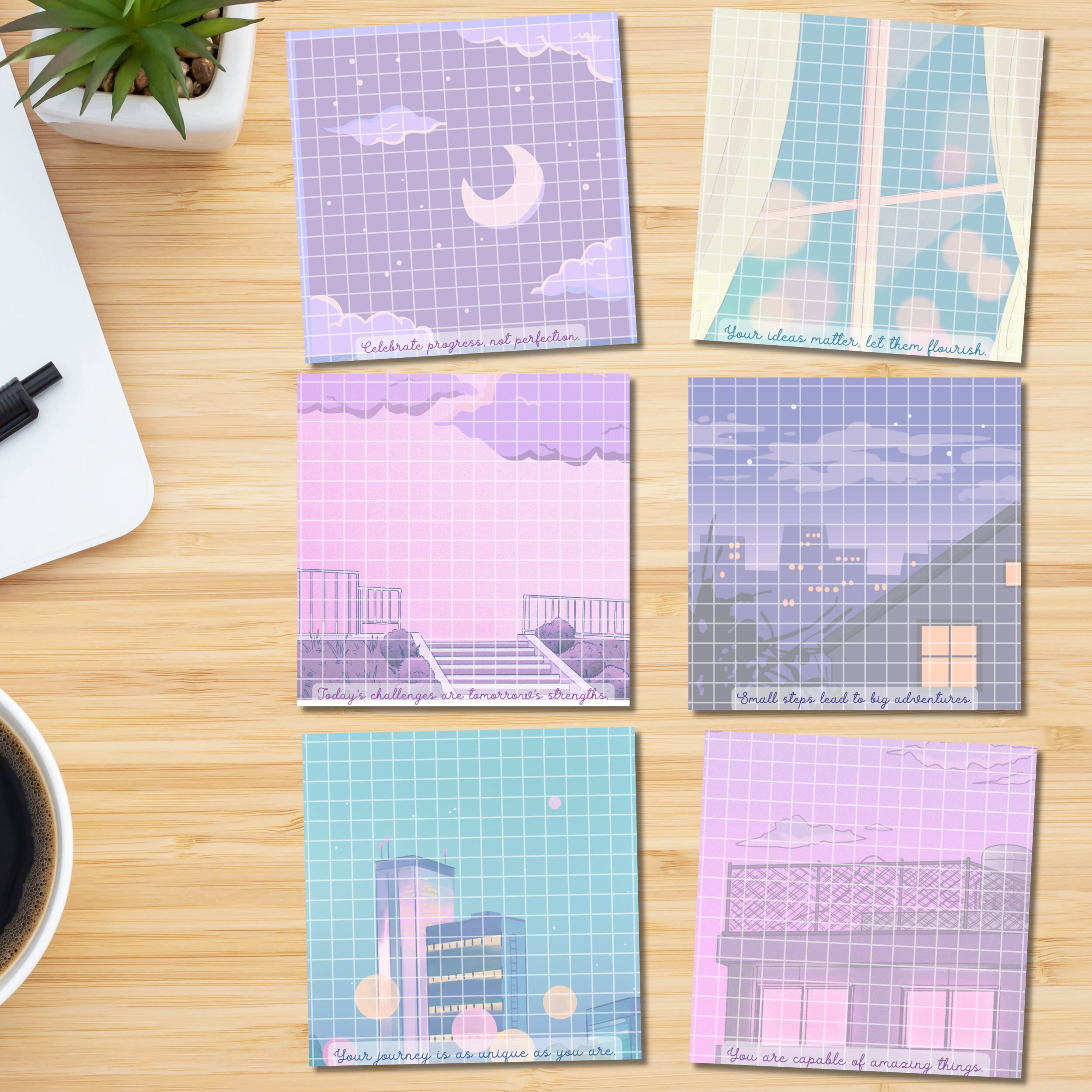 Lofi Notepad, Printable Notepad, Cute Positive, Positive Affirmation ...