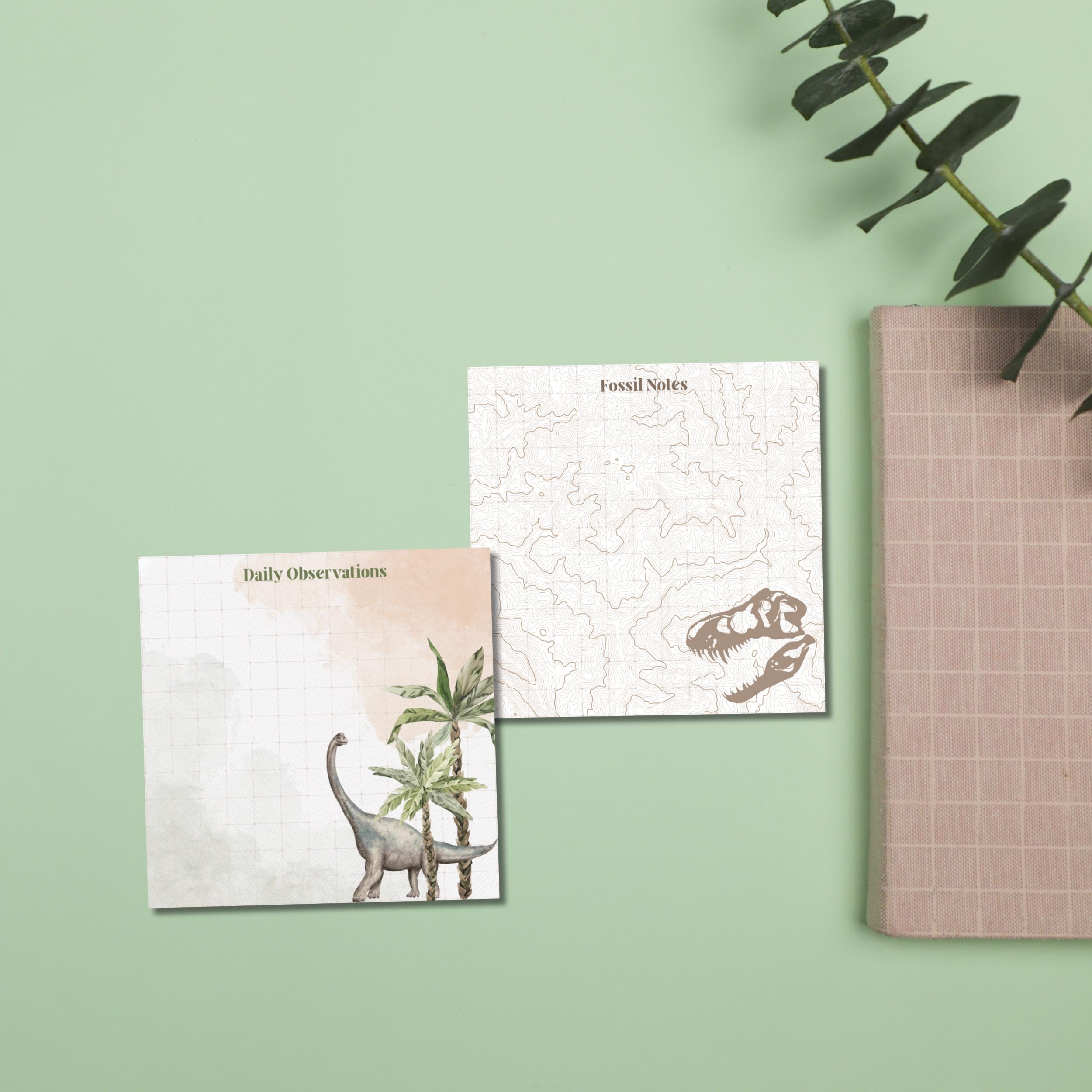 Jurassic Notepad, Dinosaur Print, Printable Notepad, Cute Stationery ...