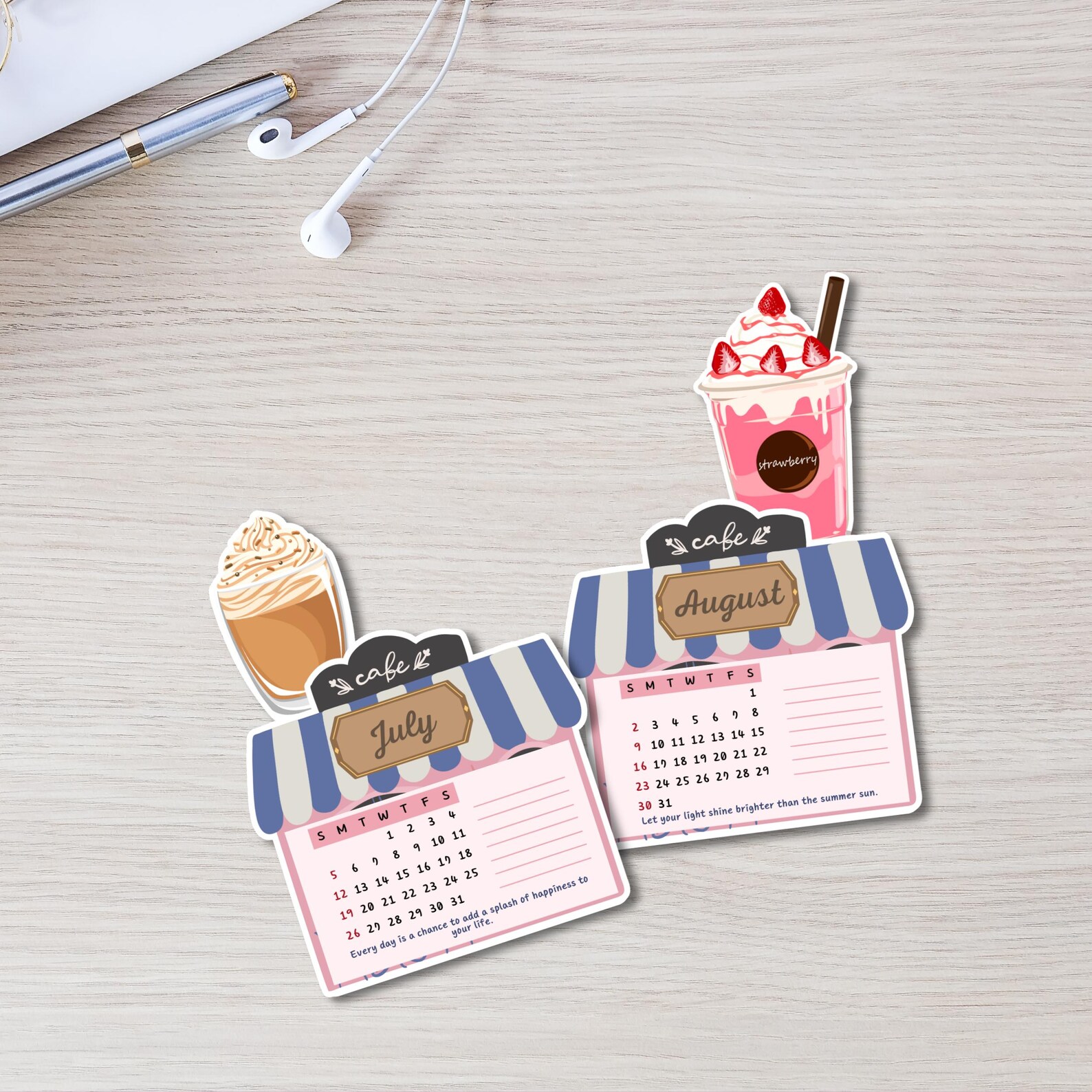 2026 Calendar, Cafe Calendar, Printable Calendar, Cute Calendar ...