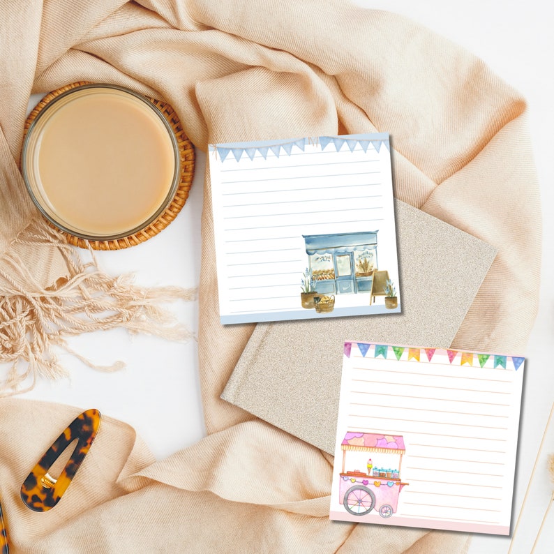 Sweet Shop Notepad, Printable Notepad, Dessert Printable, Cute ...