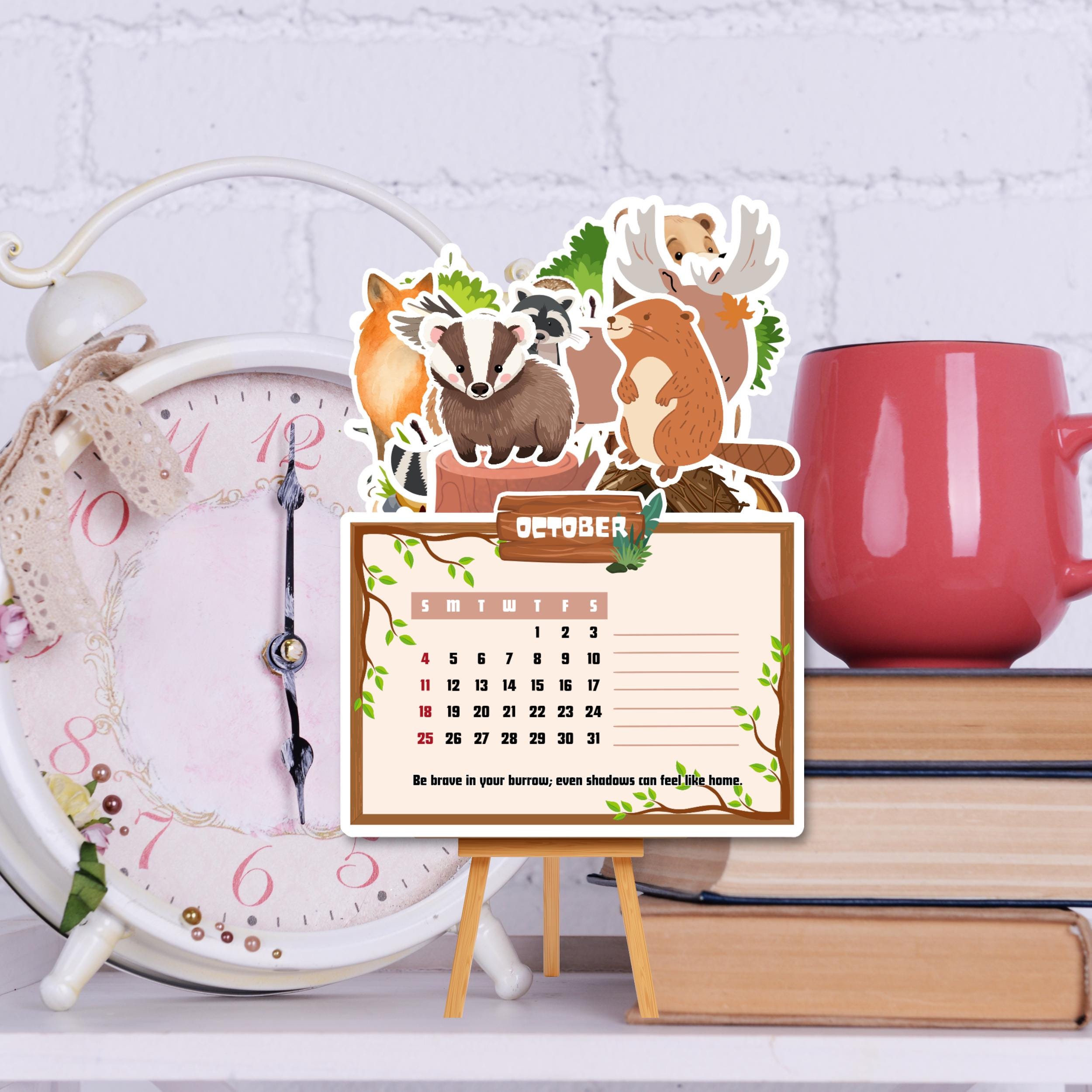 2026 Calendar, Forest Friends Calendar, Printable Calendar, Cute ...