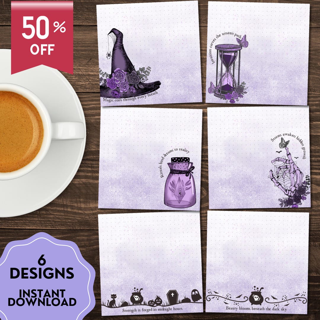 Gothic Notepad, Gothic Halloween, Printable Notepad, Cute Stationery ...