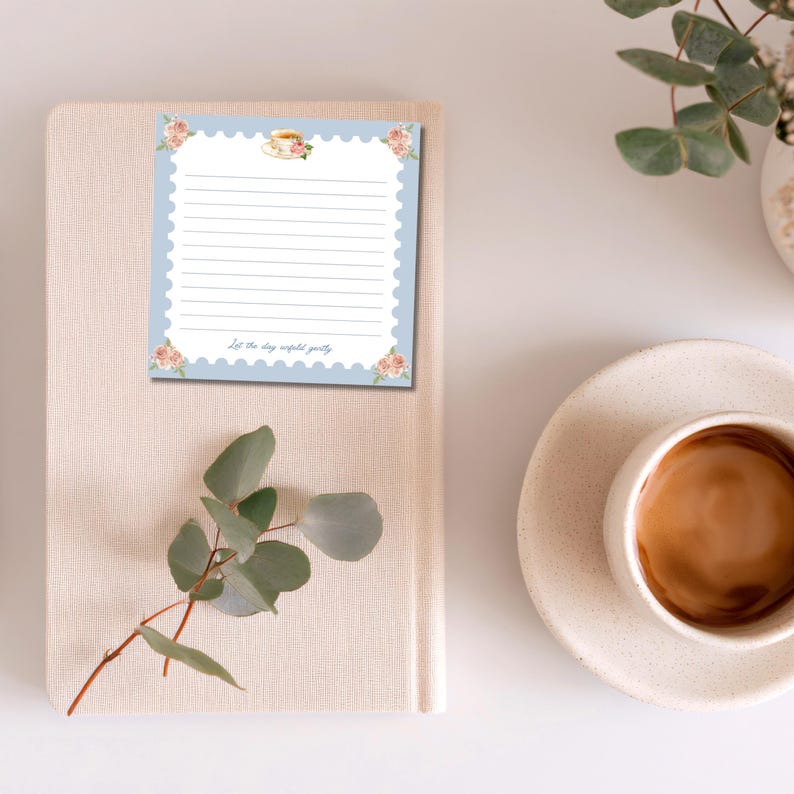 Regency Era Notepad, Vintage Notepad, Soft Romantic Printable Notepad ...