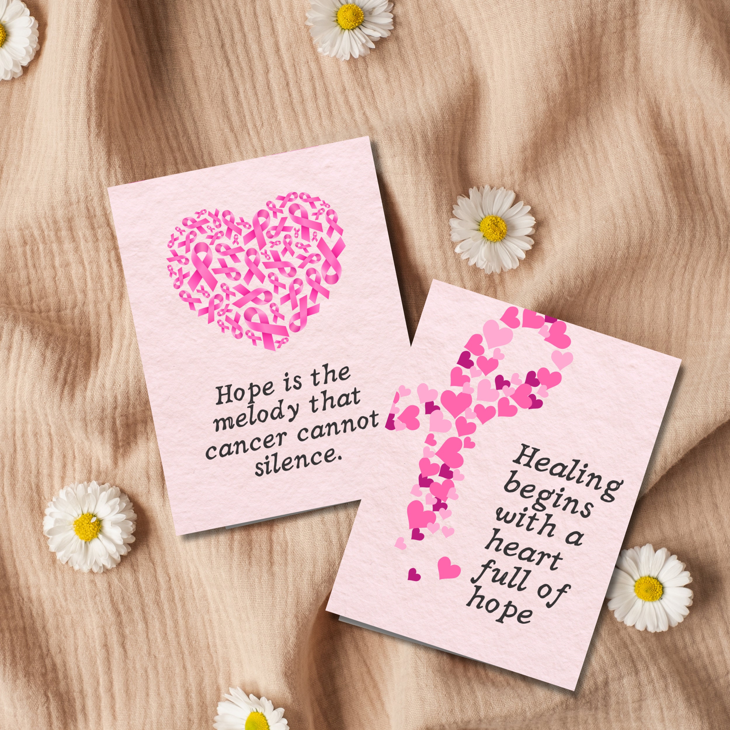 Breast Cancer Awareness Positive Affirmation Cards Printable, Positive ...