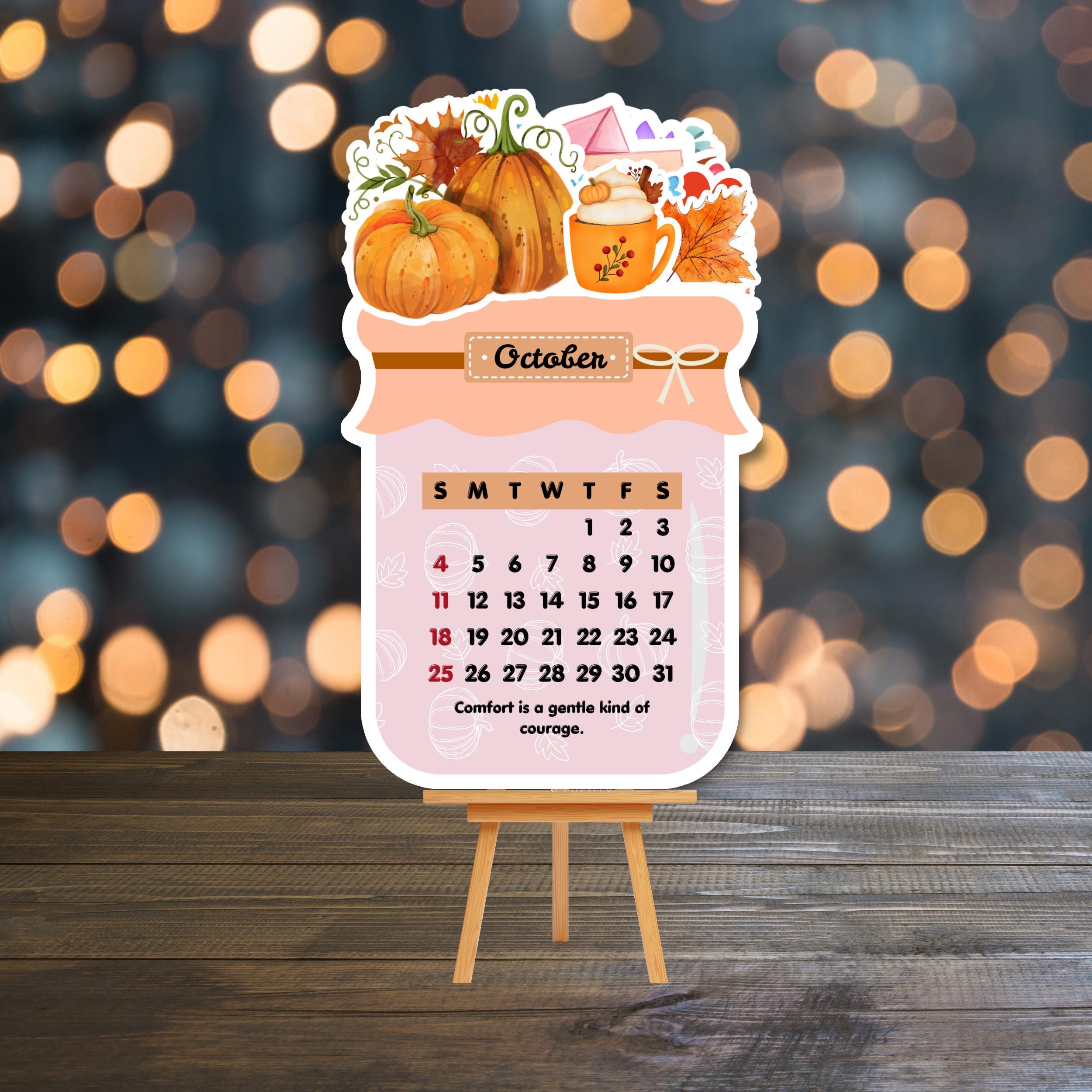 Seasons in a Jar, 2026 Calendar, Jar Calendar, Printable Calendar, Cute ...