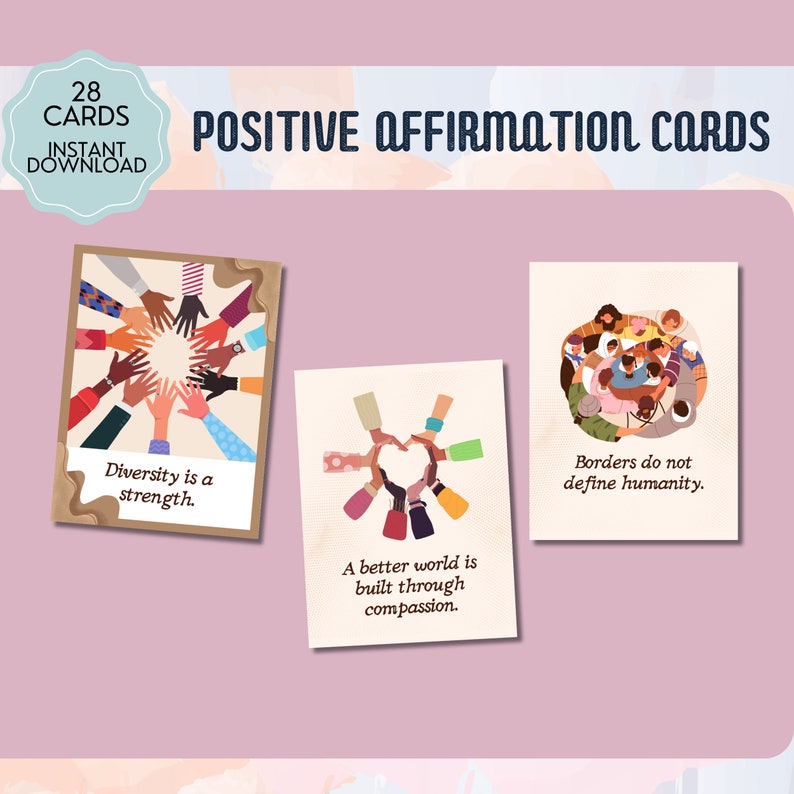 United Nations Card, Positive Affirmation Cards Printable, Positive ...