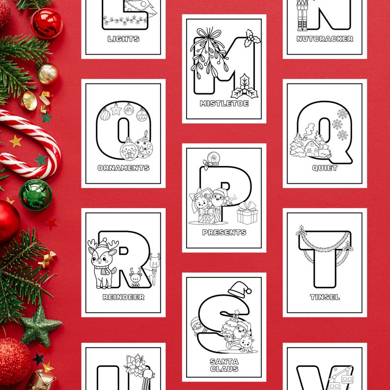 Christmas Coloring Pages, Alphabet Coloring Pages, Printable Worksheets ...
