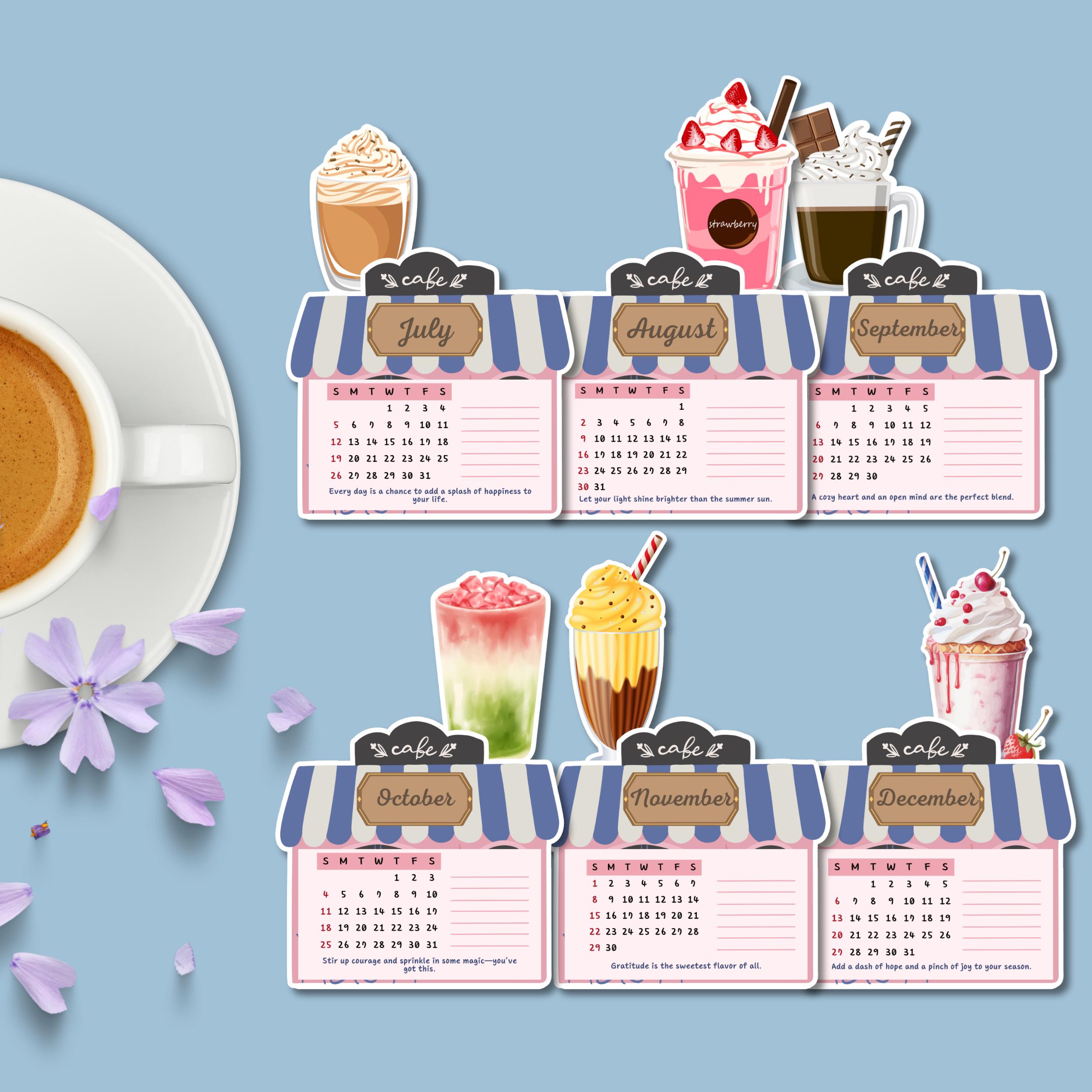 2026 Calendar, Cafe Calendar, Printable Calendar, Cute Calendar ...