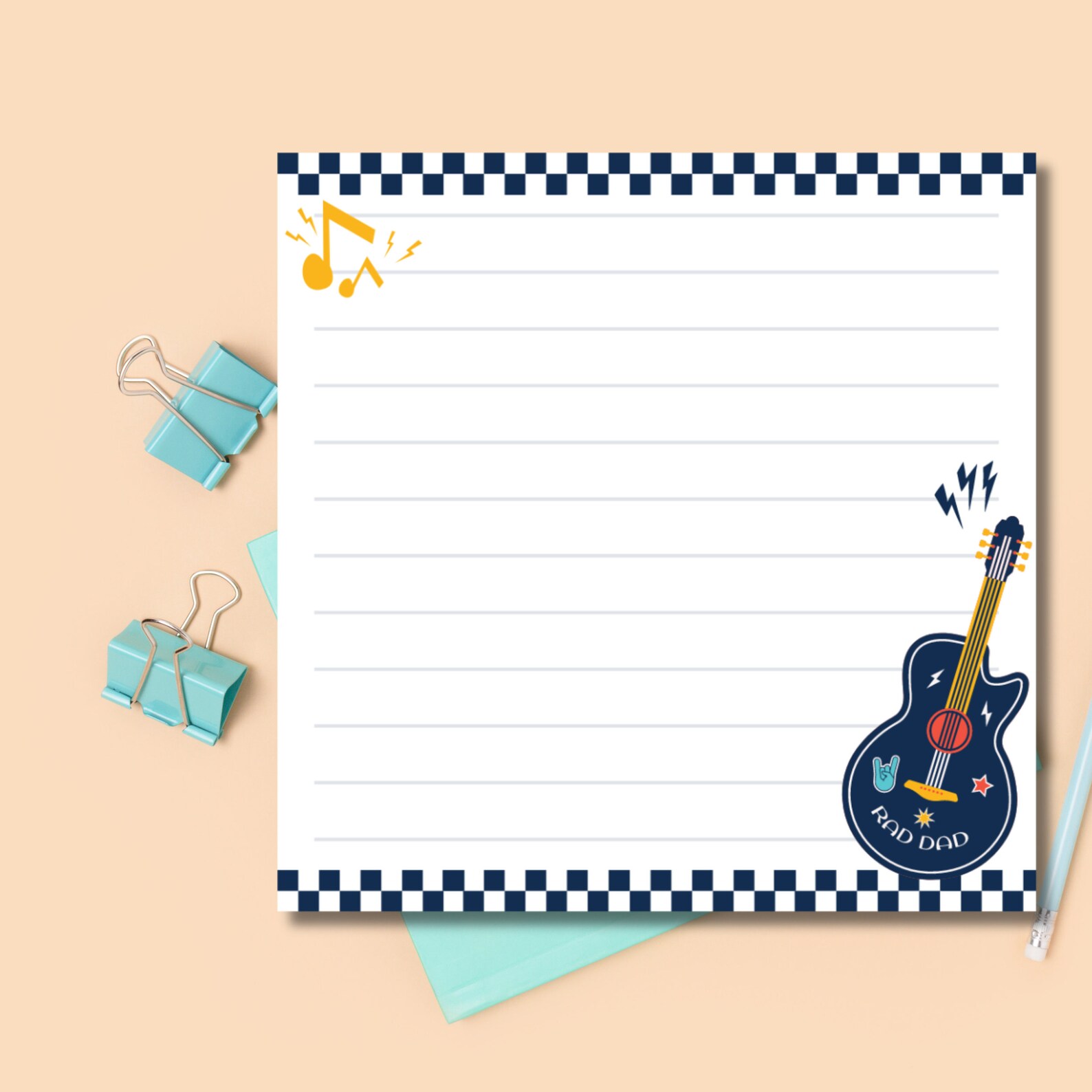 Fathers Day Notepad, Dad Printable Notepad, Printable Stationery, Cool ...