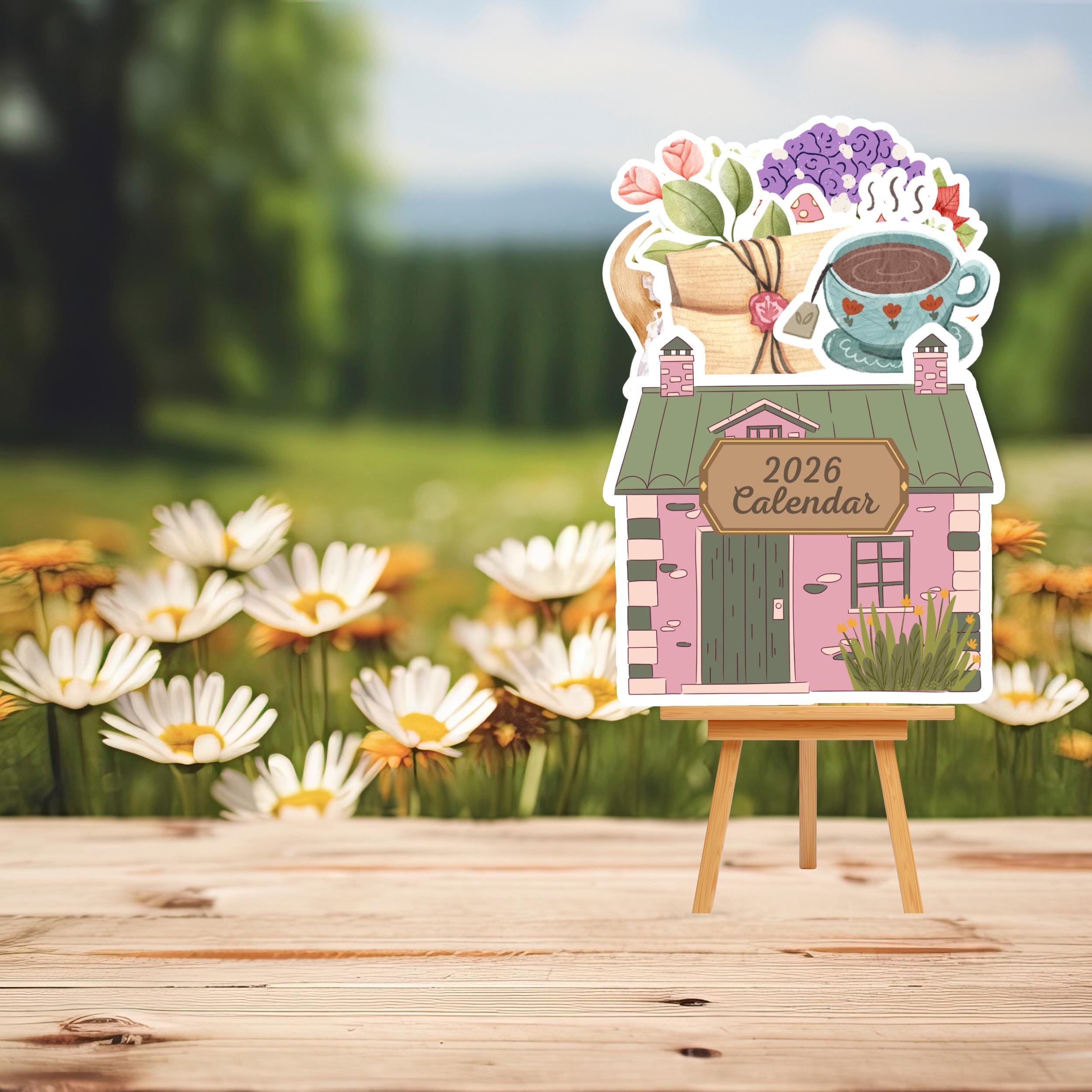 2026 Calendar, Cottagecore Calendar, Printable Calendar, Cute Calendar ...