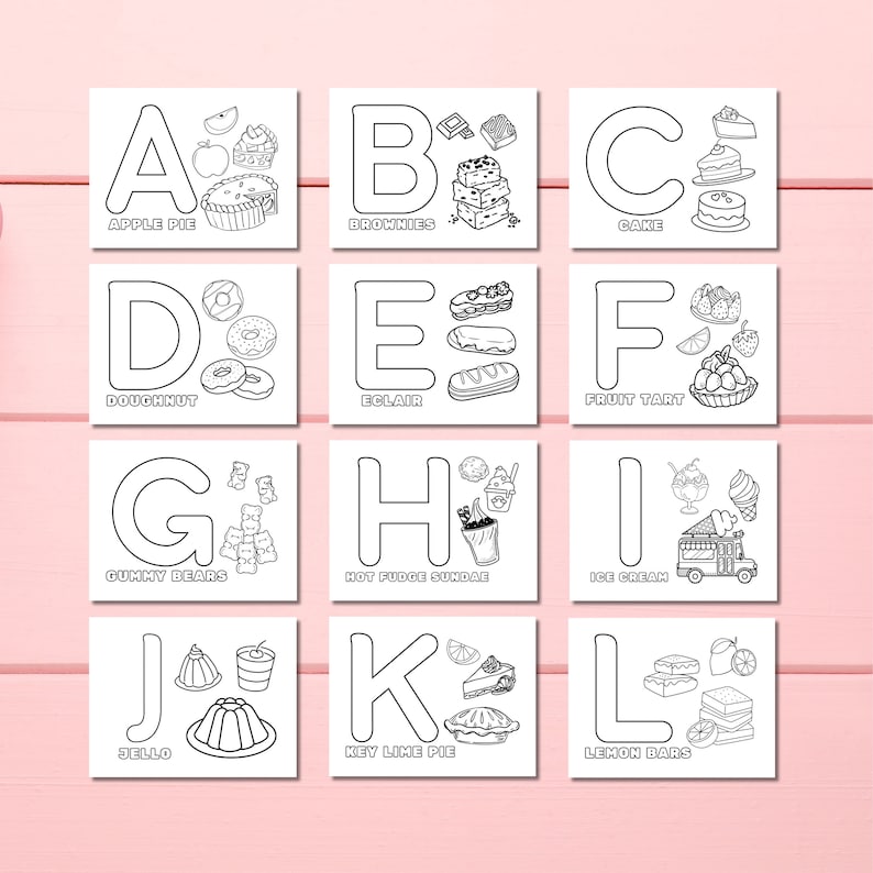 Alphabet Coloring Pages Dessert , Printable Worksheets for Kids ...
