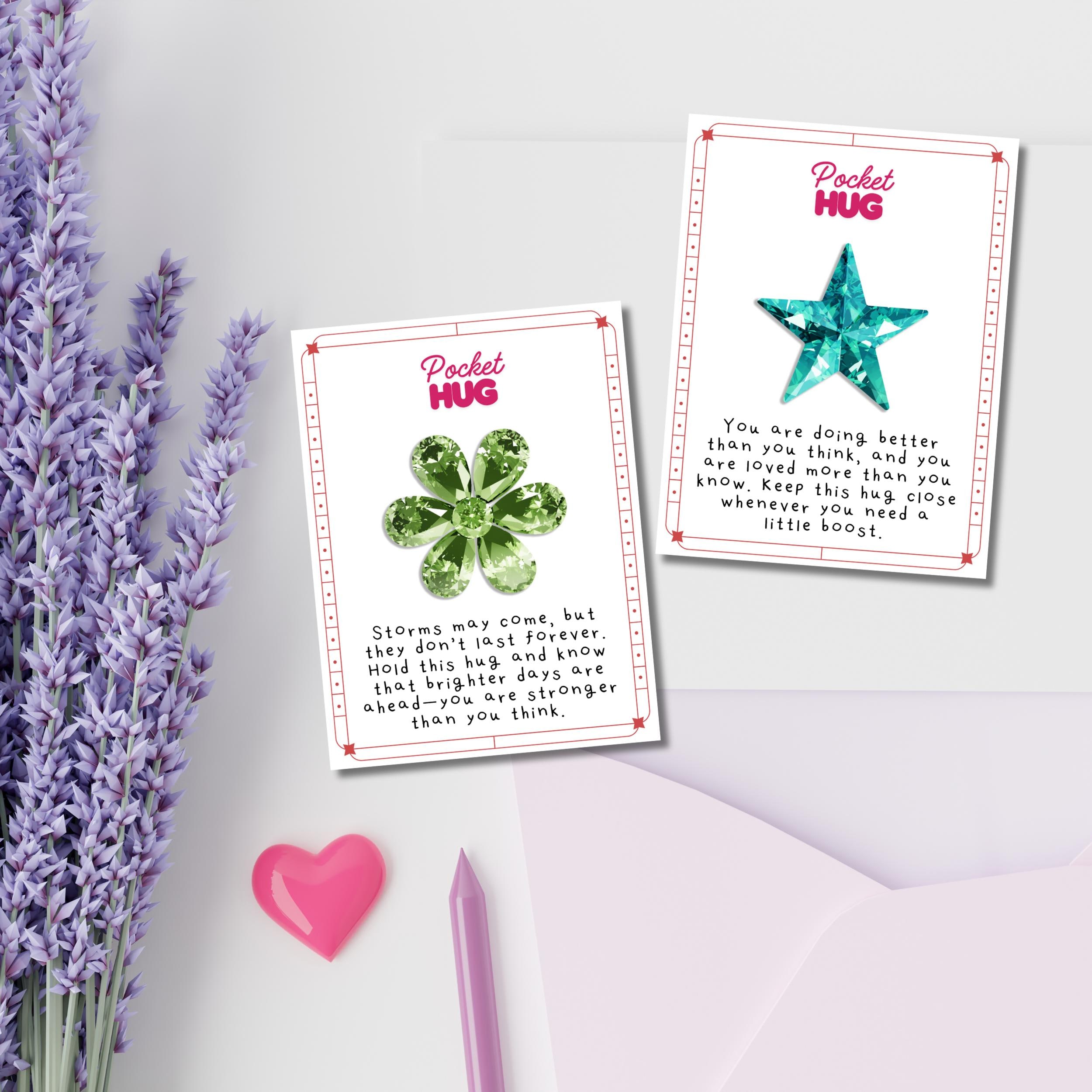Heart Pocket Hugs Cards, Gem Pocket Hug, Pocket Hug Printable ...