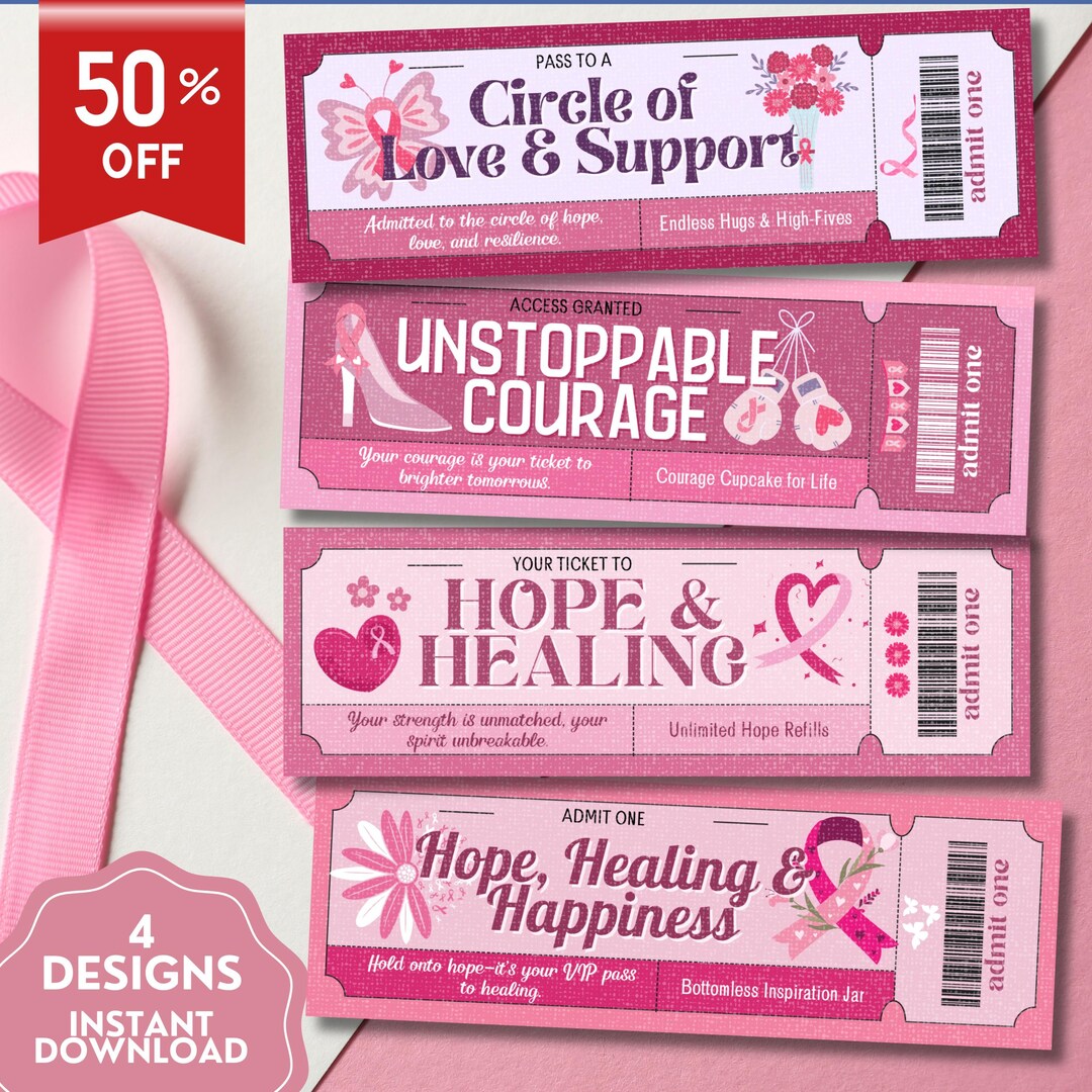 Breast Cancer Awareness Bookmark, Printable Bookmarks, Digital ...