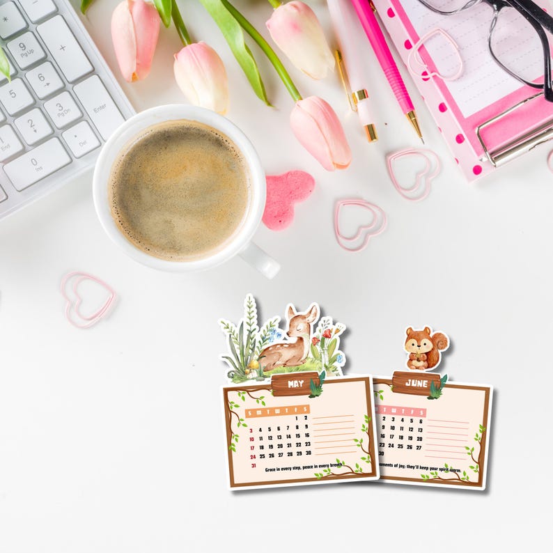 2026 Calendar, Forest Friends Calendar, Printable Calendar, Cute ...