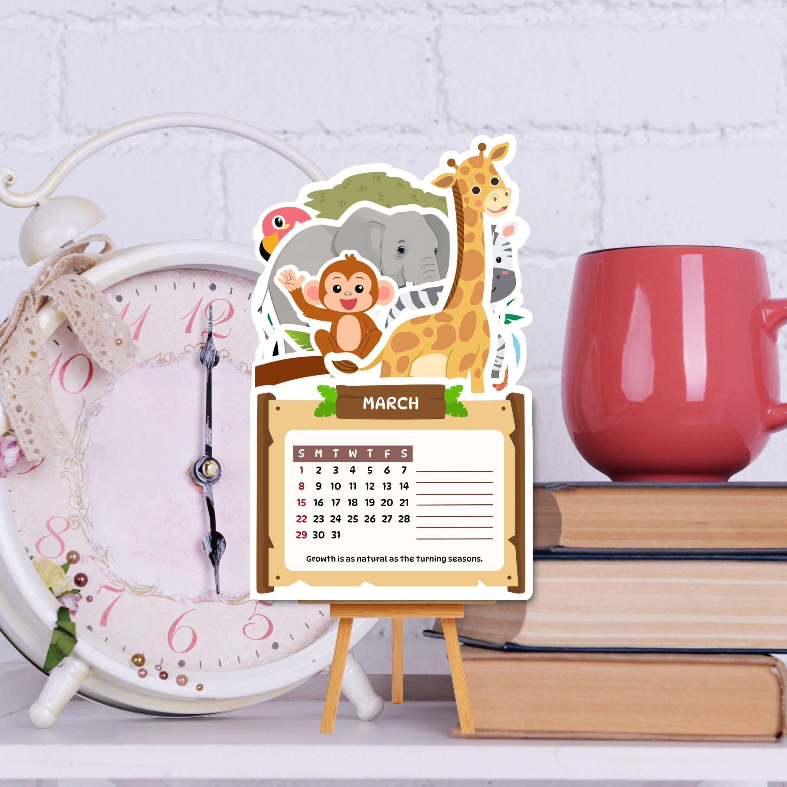 2026 Safari Calendar, 2026 Calendar, Printable Calendar, Cute Calendar ...