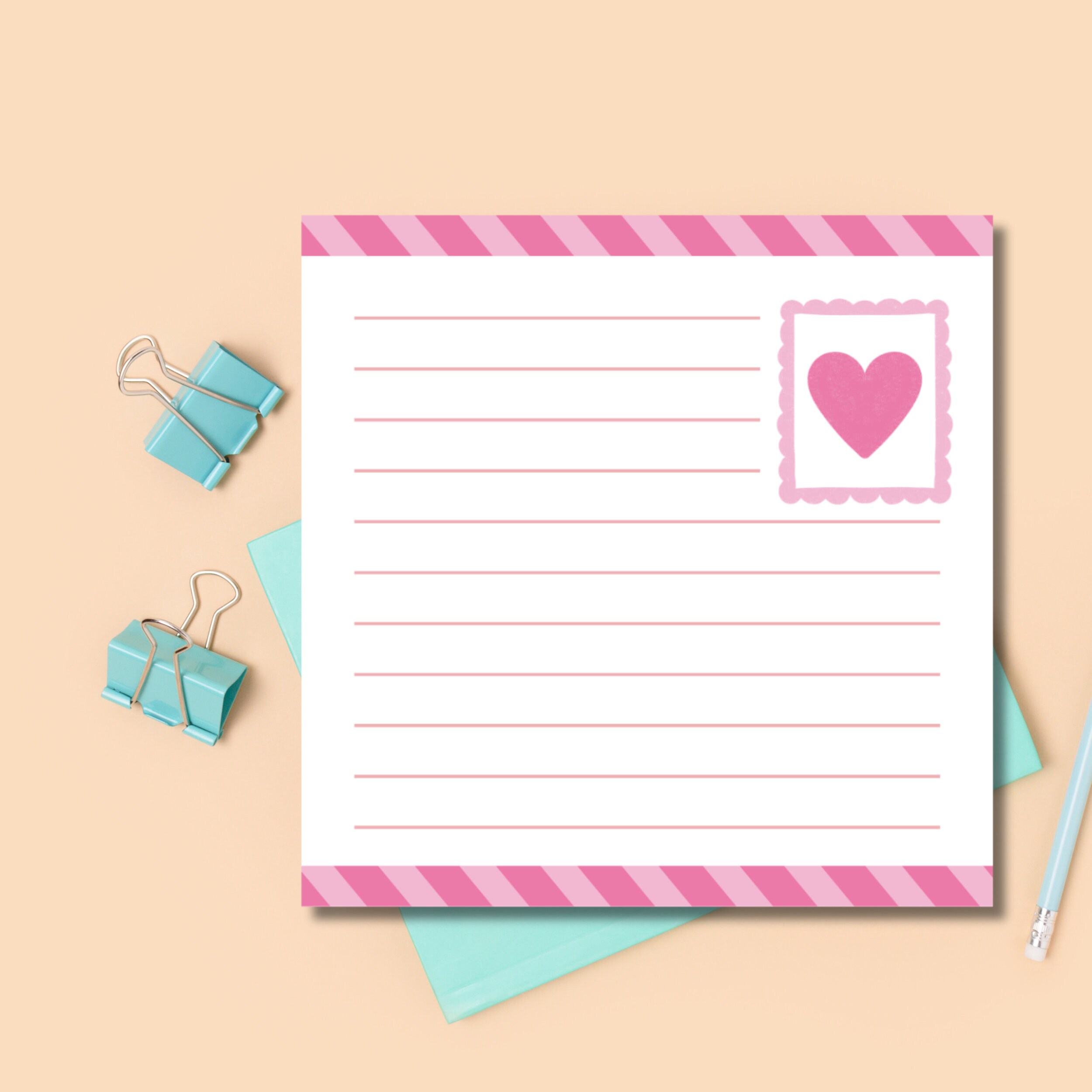 Printable Memo Pad , Valentines Love Letter Printable Notepad ...